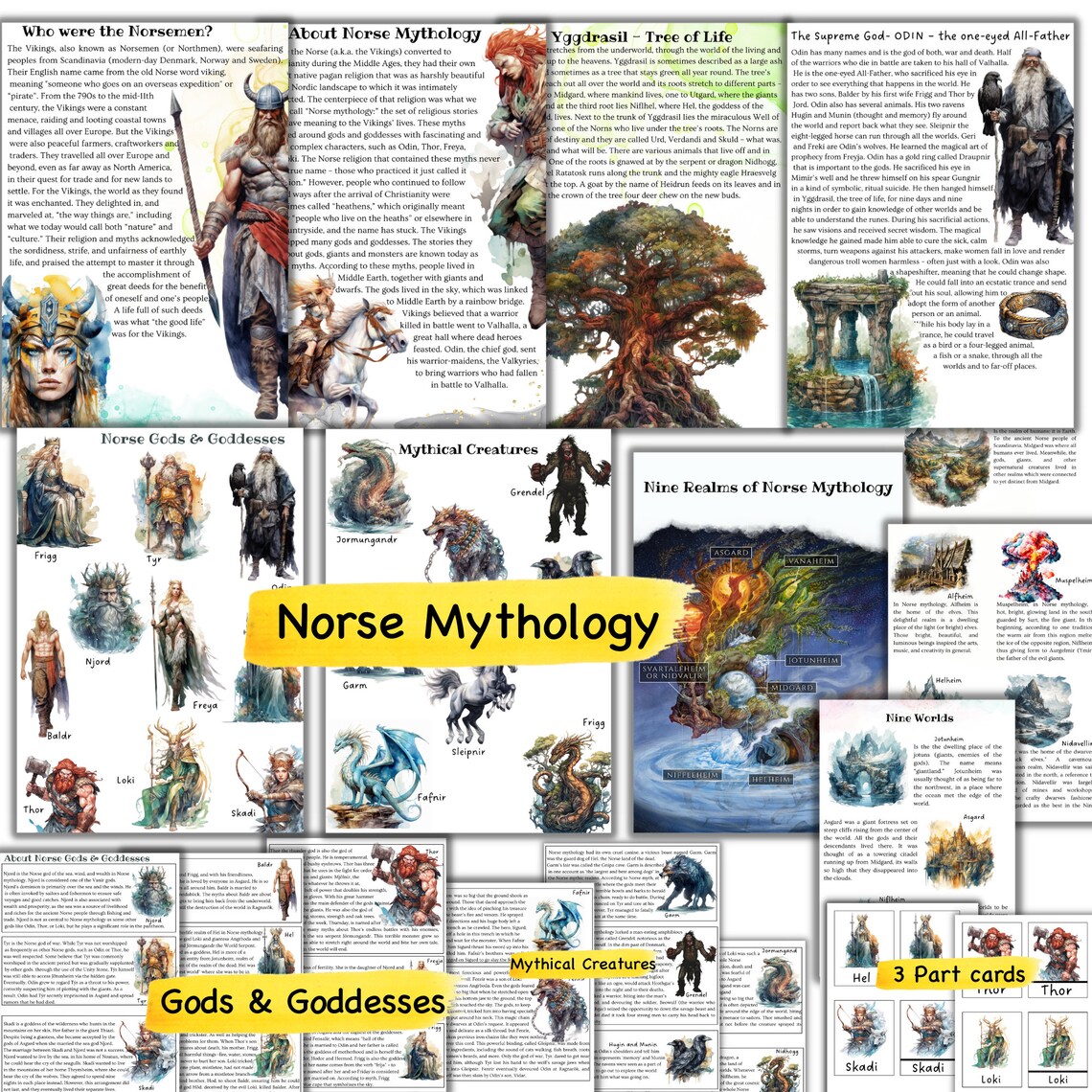 Mythology Unit Study, Greek Mythology Unit, Roman Mythology Unit, Norse ...