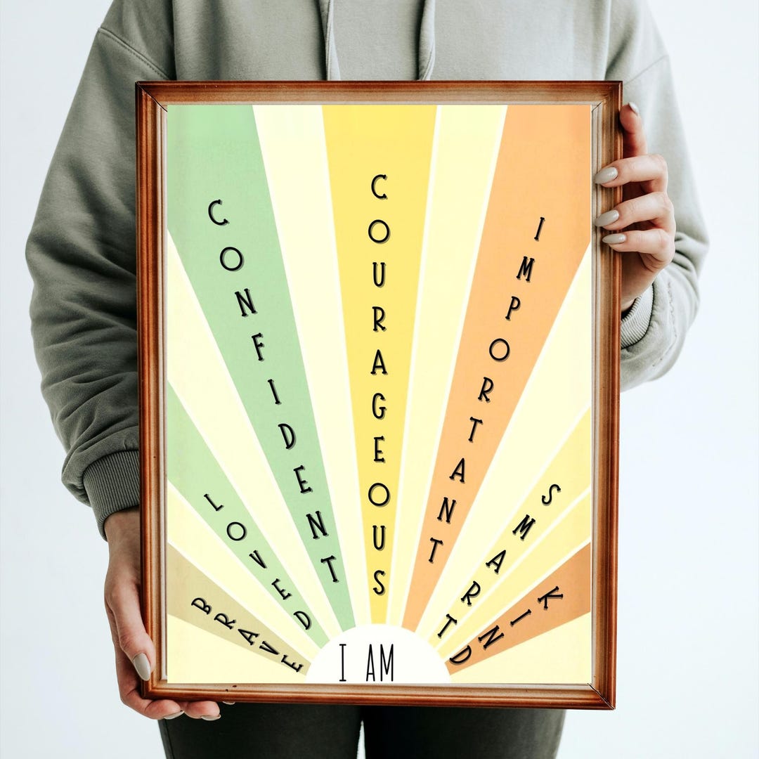 POSITIVE AFFIRMATION POSTER, Classroom Decor, Kids Room Wall Art ...