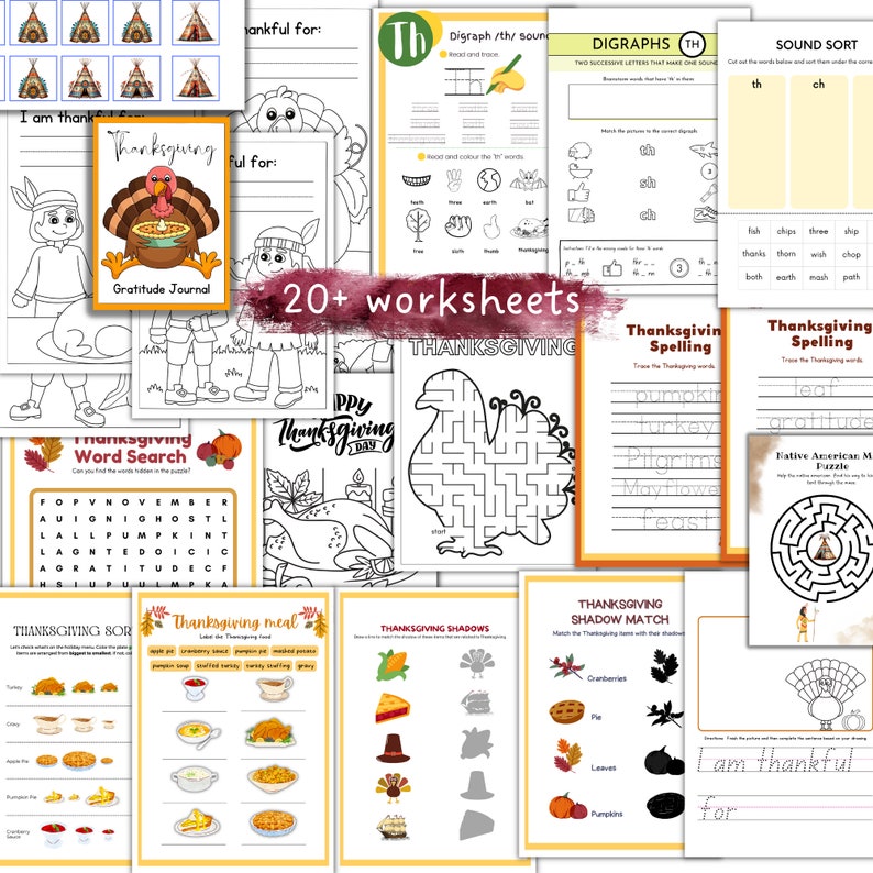 Thanksgiving Unit Study, Turkey Unit Study, Pilgrims Activity, Autumn ...