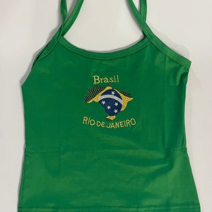 Brasil Crop Top Y2k Soccer Tank Top Brazil 2000s Aesthetic - Etsy