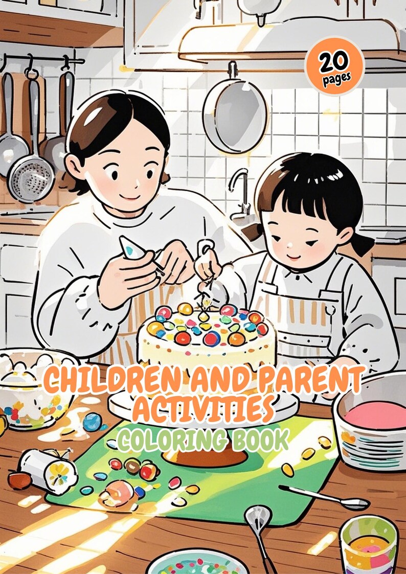 Children and Parents Activities Coloring Book - Etsy