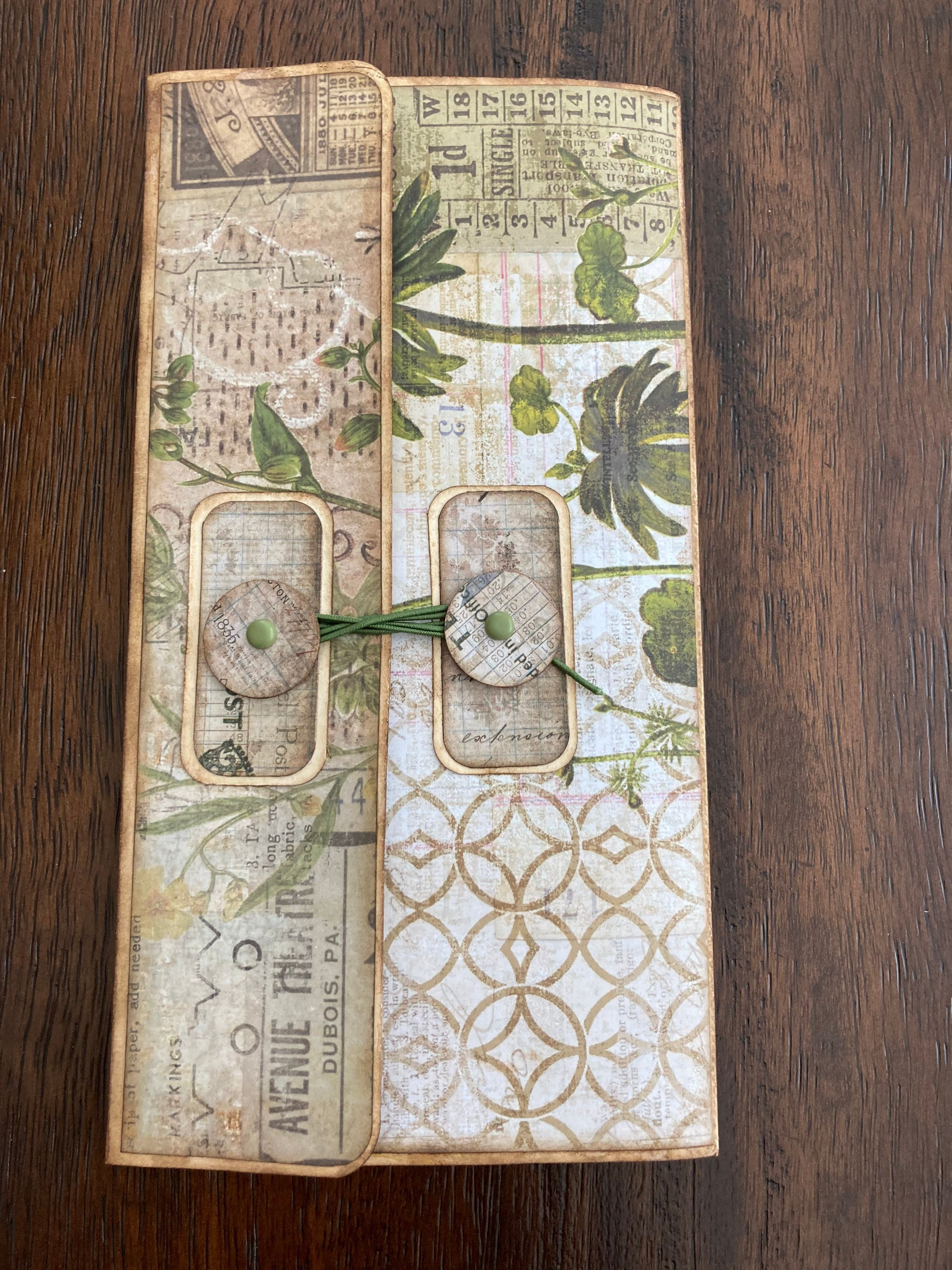 Junk Journal, Folio, Ephemera Holder, Vintage Prints, Handcrafted Journal, Document Holder, Tim ...