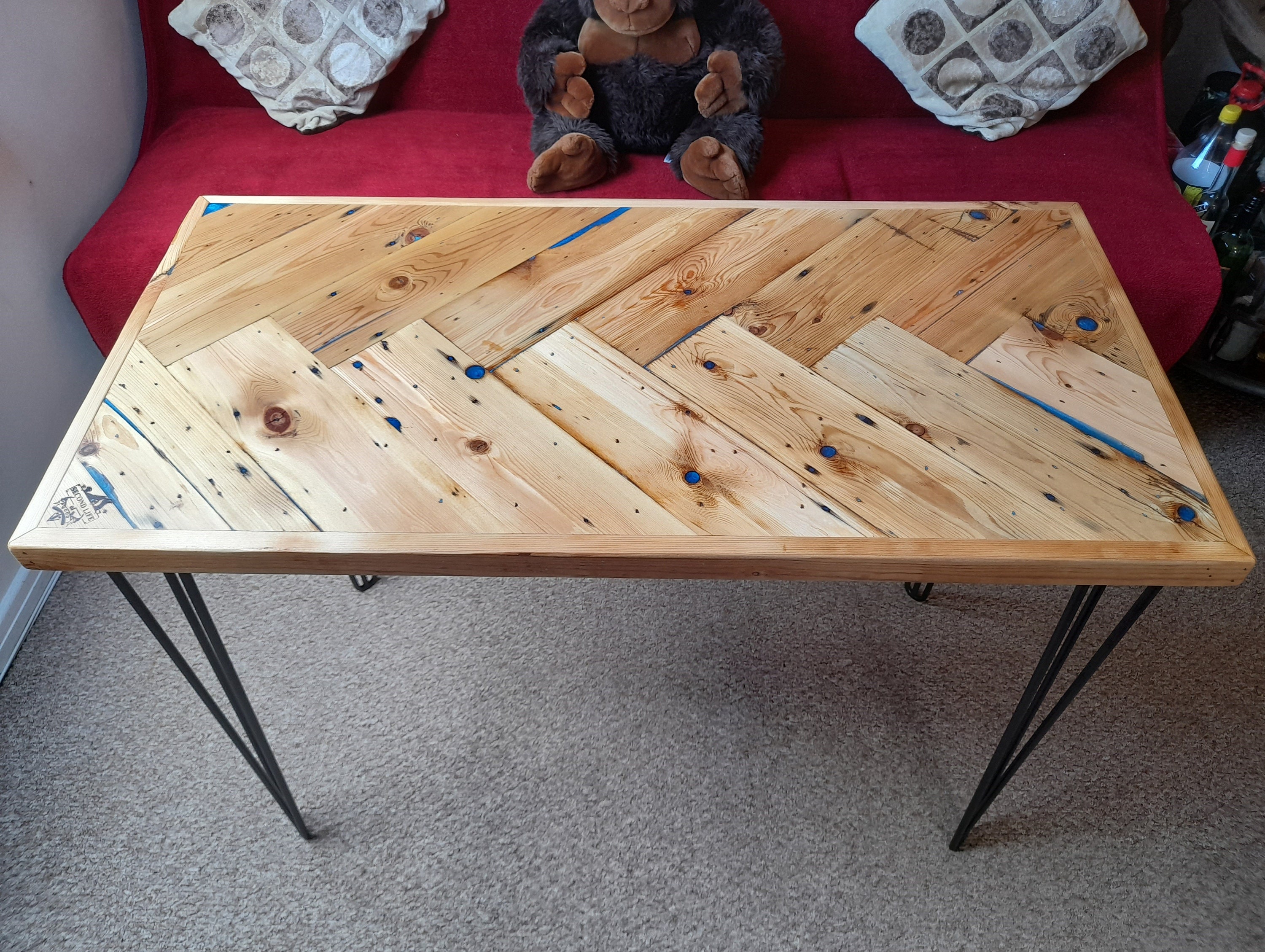 Unique Model-herringbone Joinery Industrial Style Epoxy - Etsy