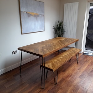 Rustic-herringbone Joinery Industrial Style: Dining Table - Etsy UK