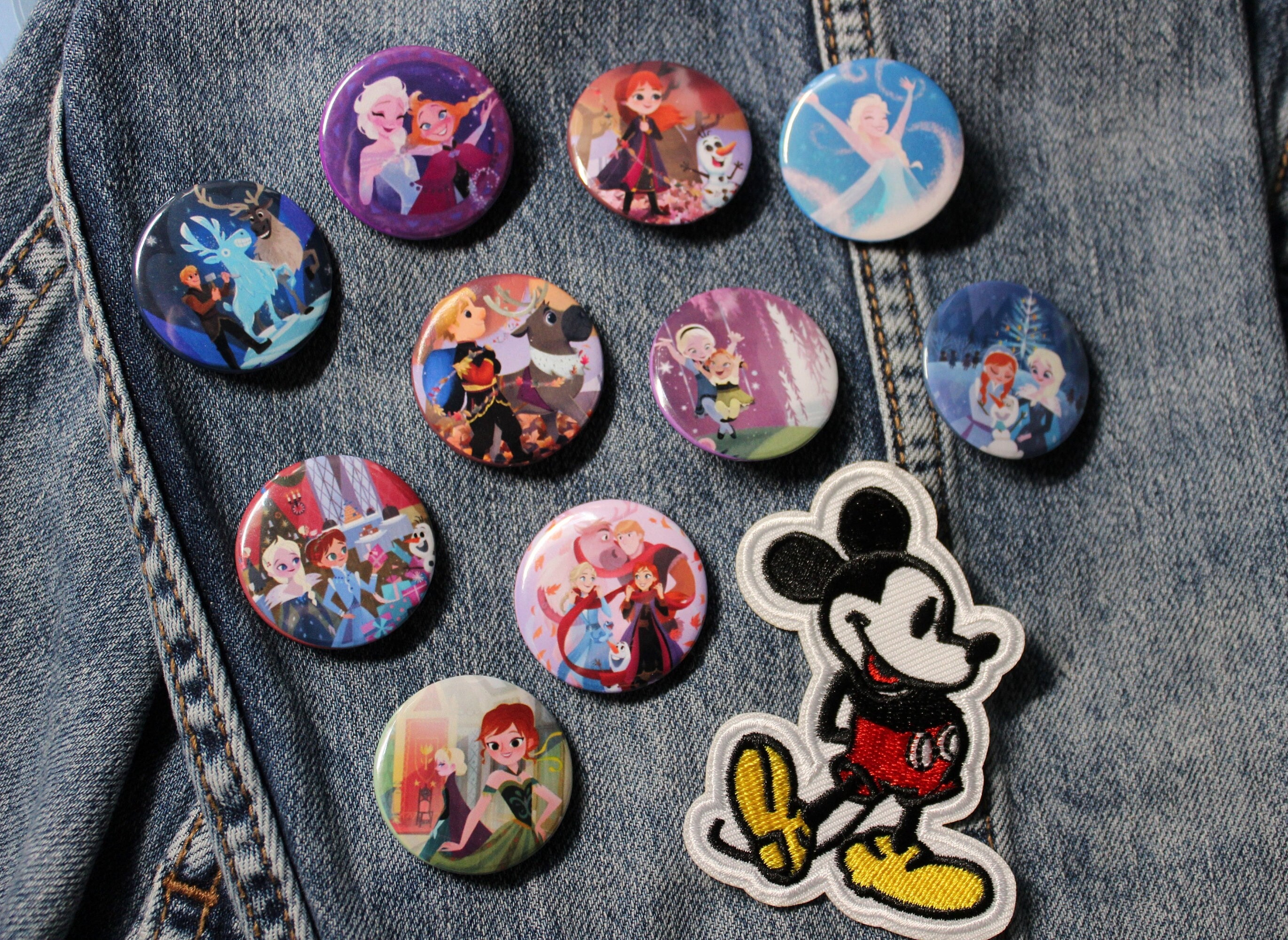 Disney's Frozen Button Pins, Cute Frozen Buttons, Disney Gift, Disney ...