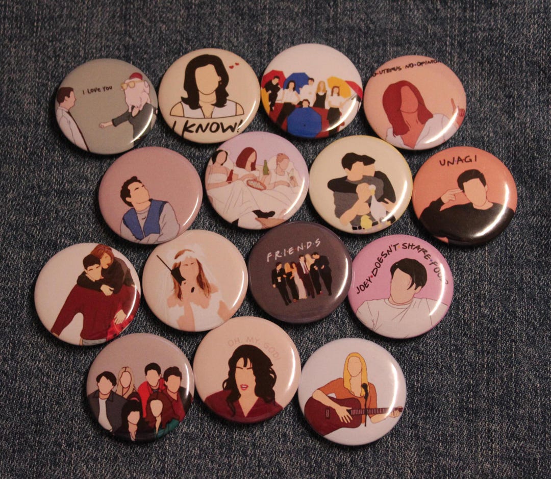 Friends Button Pins, Friends Show Pins, Friends Gift, Backpack Pins ...