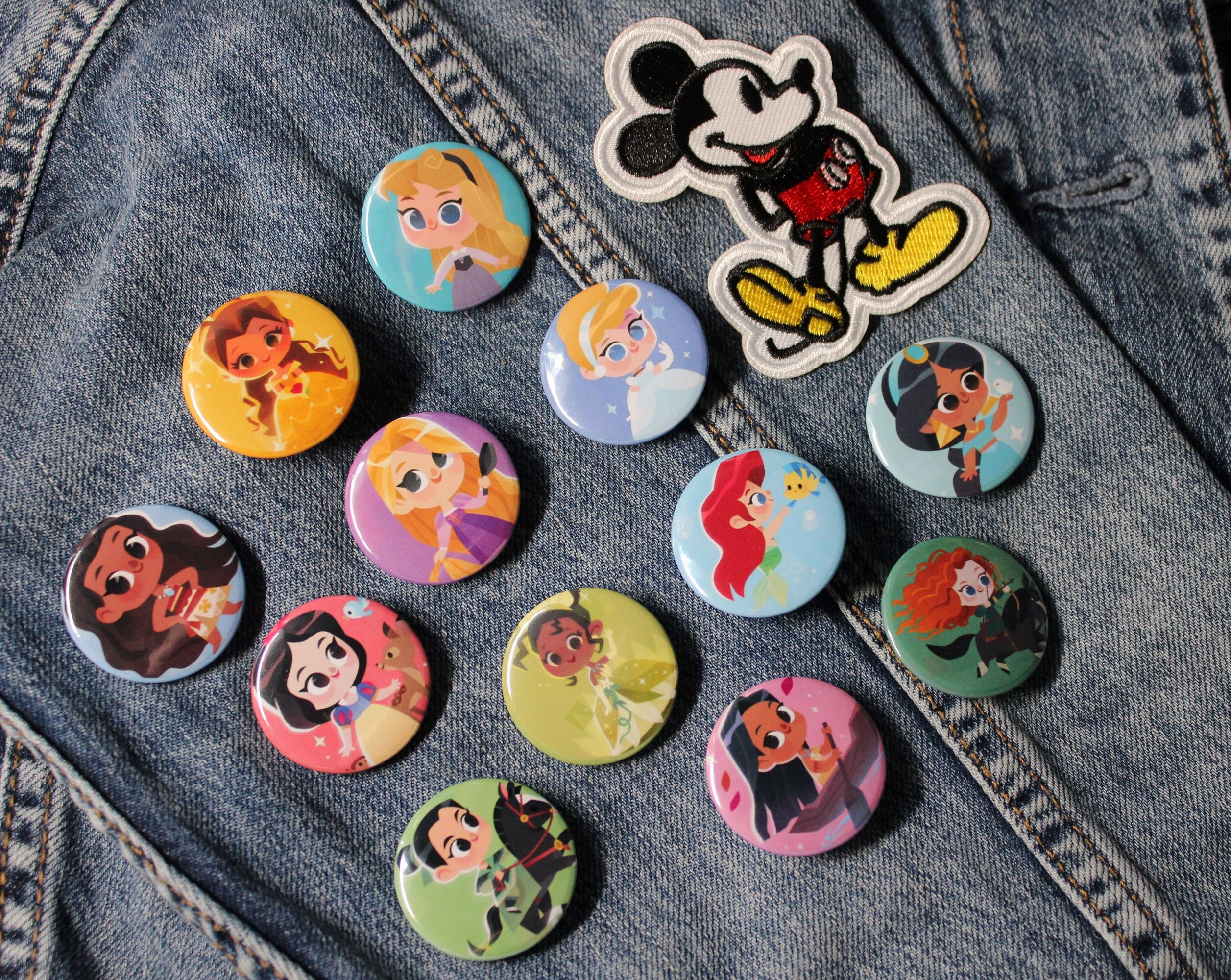 Cute Disney Princess Button Pins, Princess Buttons, Disney Pins, Disney ...