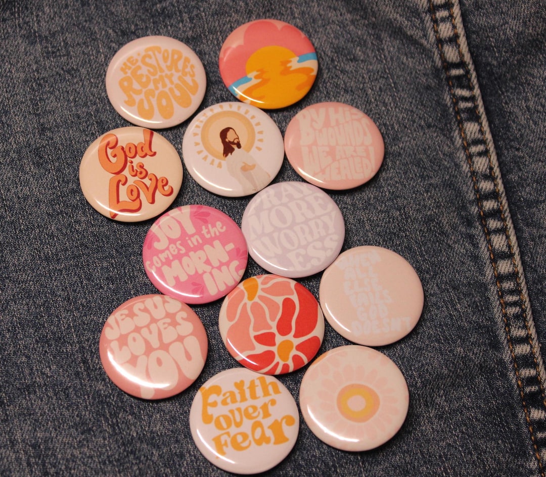 Christian Button Pins, Bible Verse Pin, Jesus Pin, Christian Gifts ...