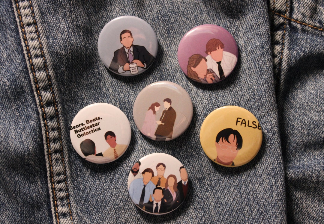 The Office Button Pins, the Office TV Show Merch, the Office Character ...