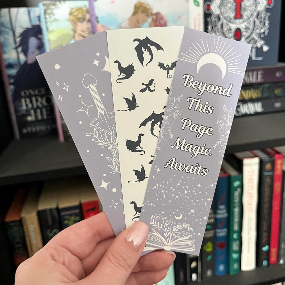 3 Pack Fantasy Themed Bookmarks, Dragon Bookmark, Magic Sword Bookmark ...