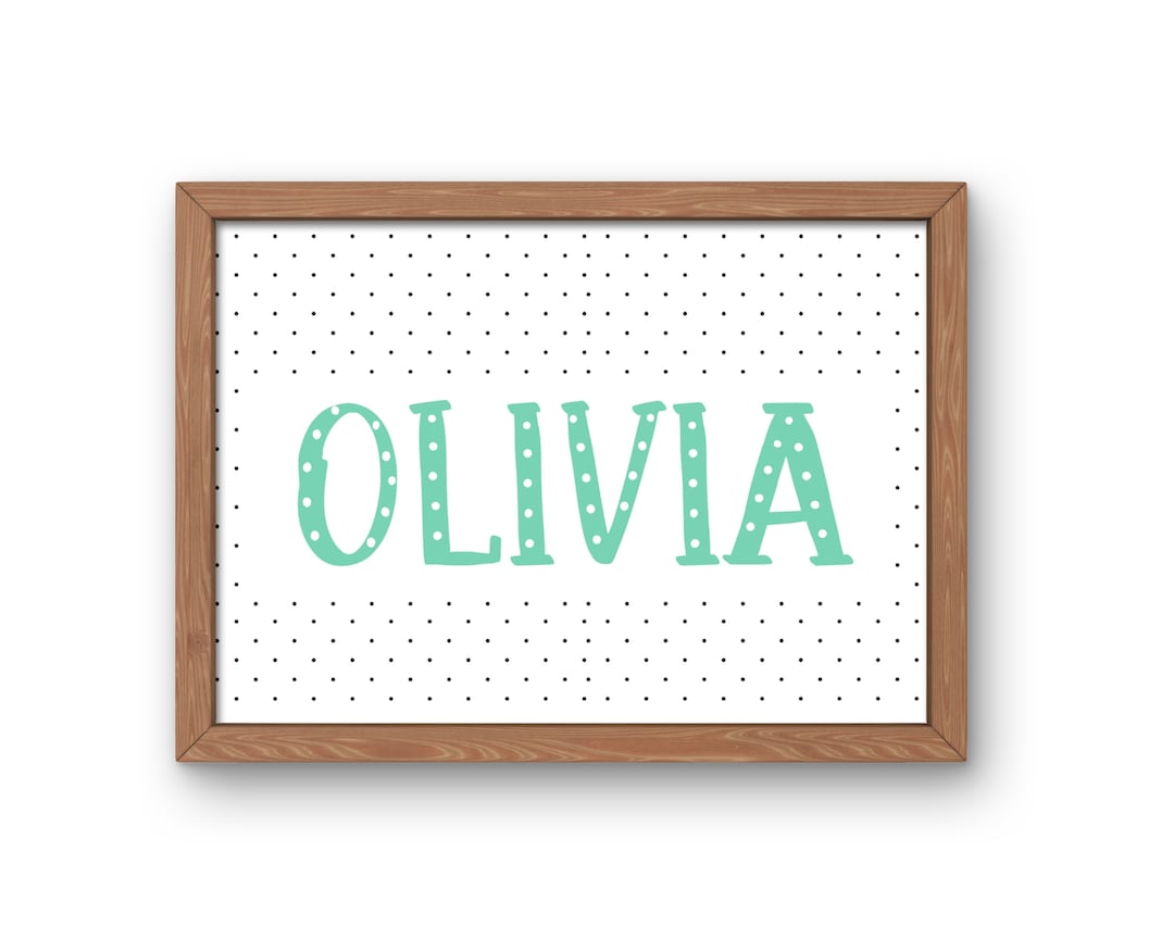 Custom Baby Name Printable, Personalised Nursery Wall Art, Kids Gift ...