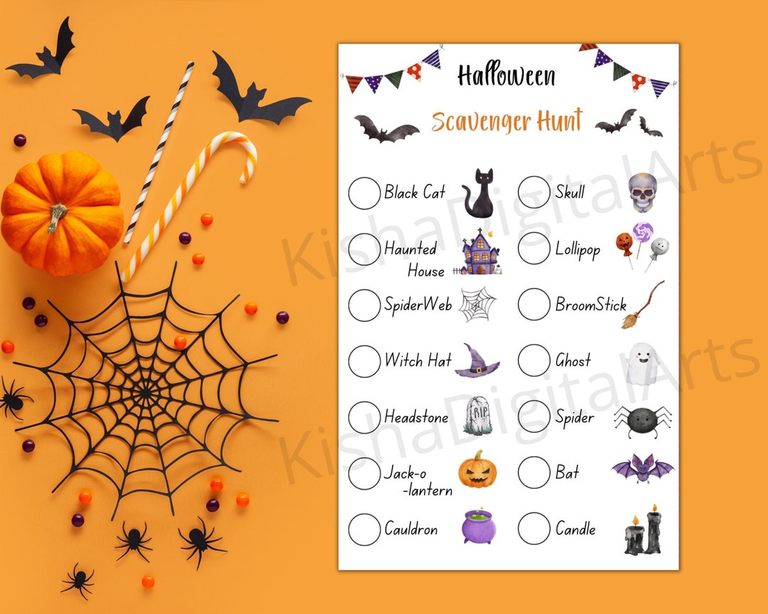 Halloween Scavenger Hunt Printable Fall Kids or Students - Etsy