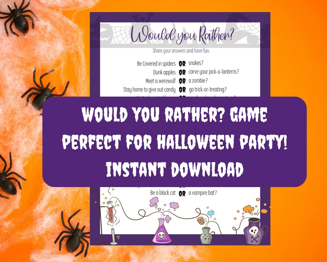Would You Rather Game, Fun Halloween Printable, Halloween Games for ...