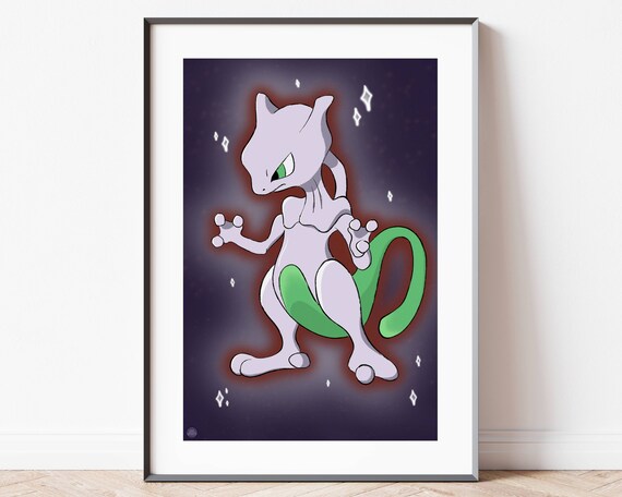 Shiny Mewtwo Pokemon Gen 1 Shiny Series Base Set Pokemon - Etsy