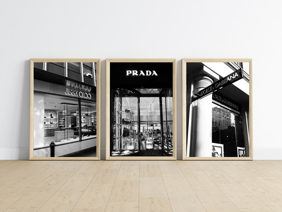Luxury Fashion Designer Brand Poster Bundle, Black & White Wall Decor ...