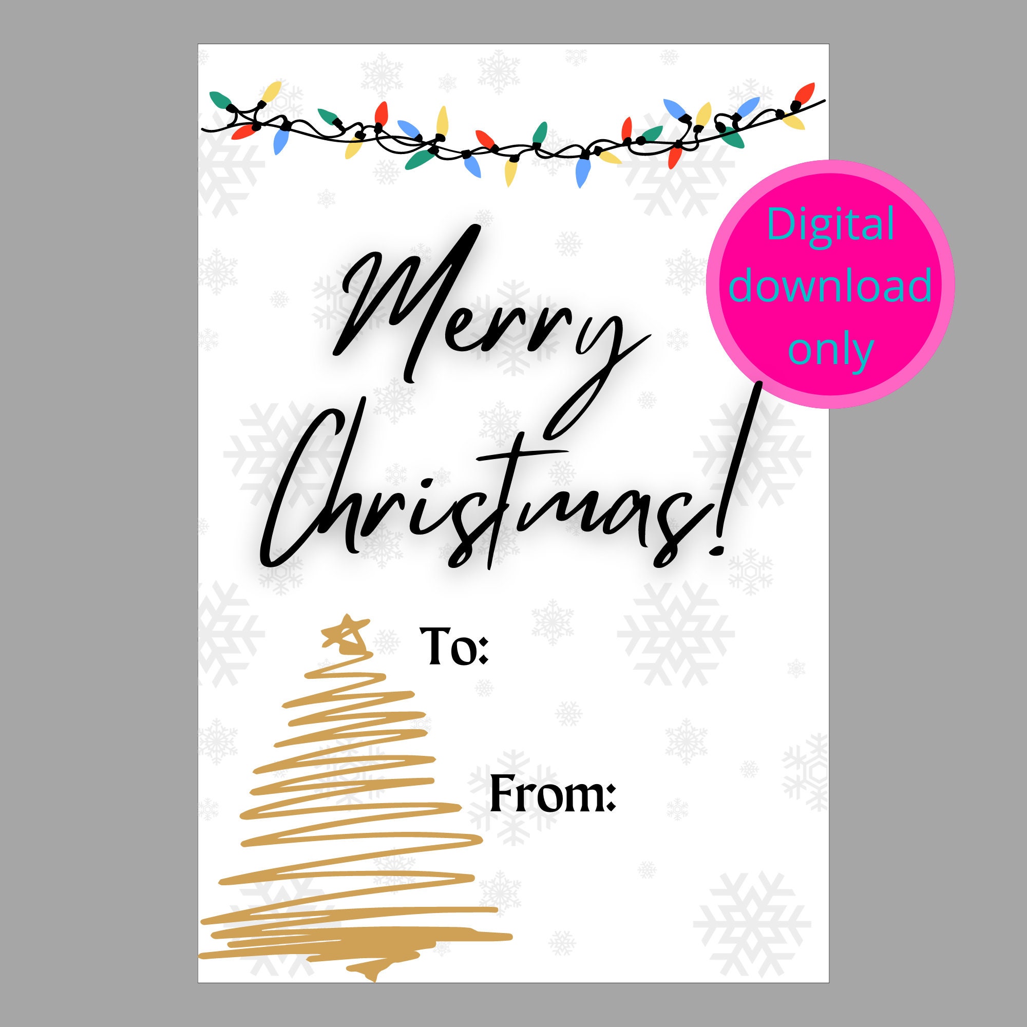 Christmas Gift Tags Printable Gift Tags DIY Christmas - Etsy