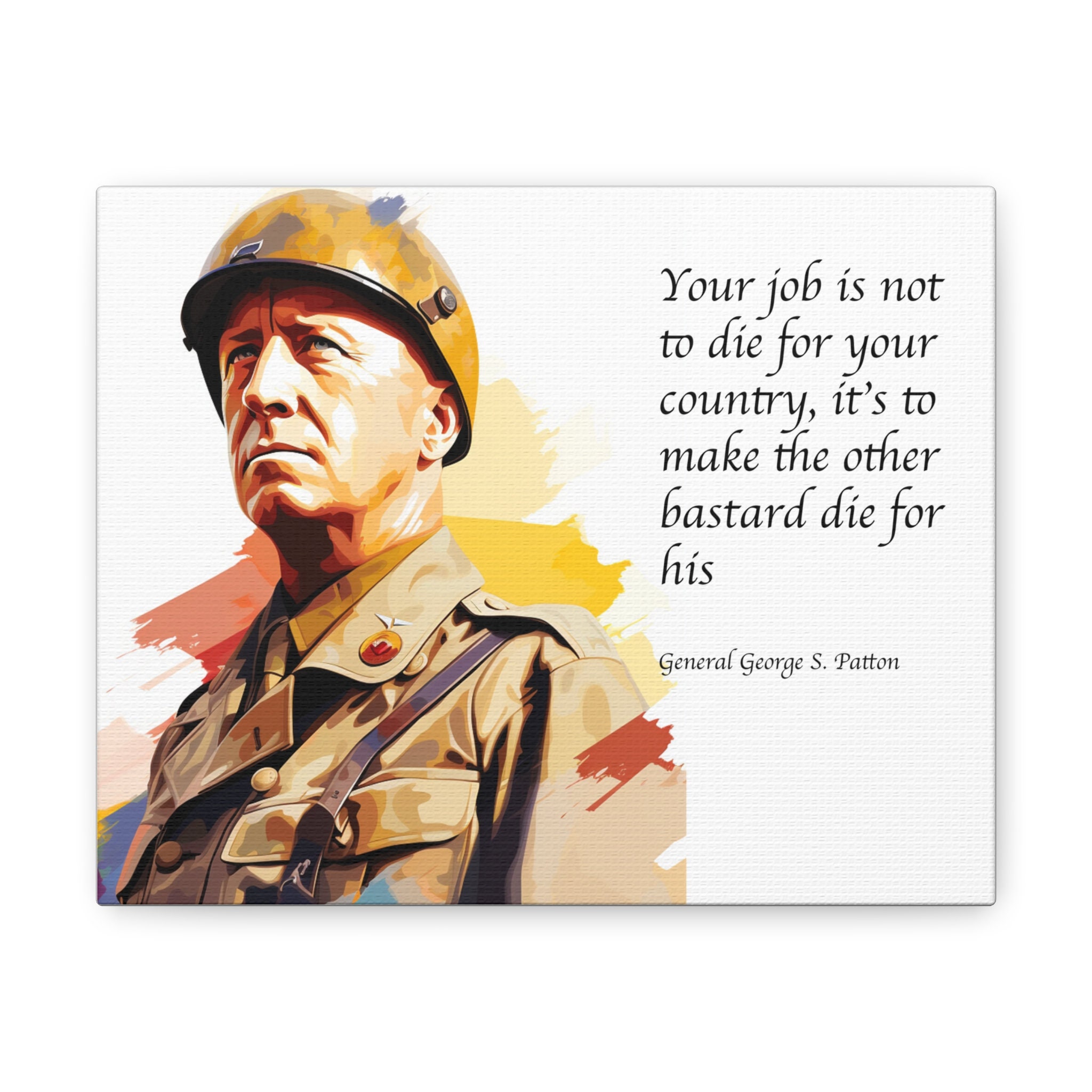 General George S. Patton Canvas Gallery Wraps - Etsy