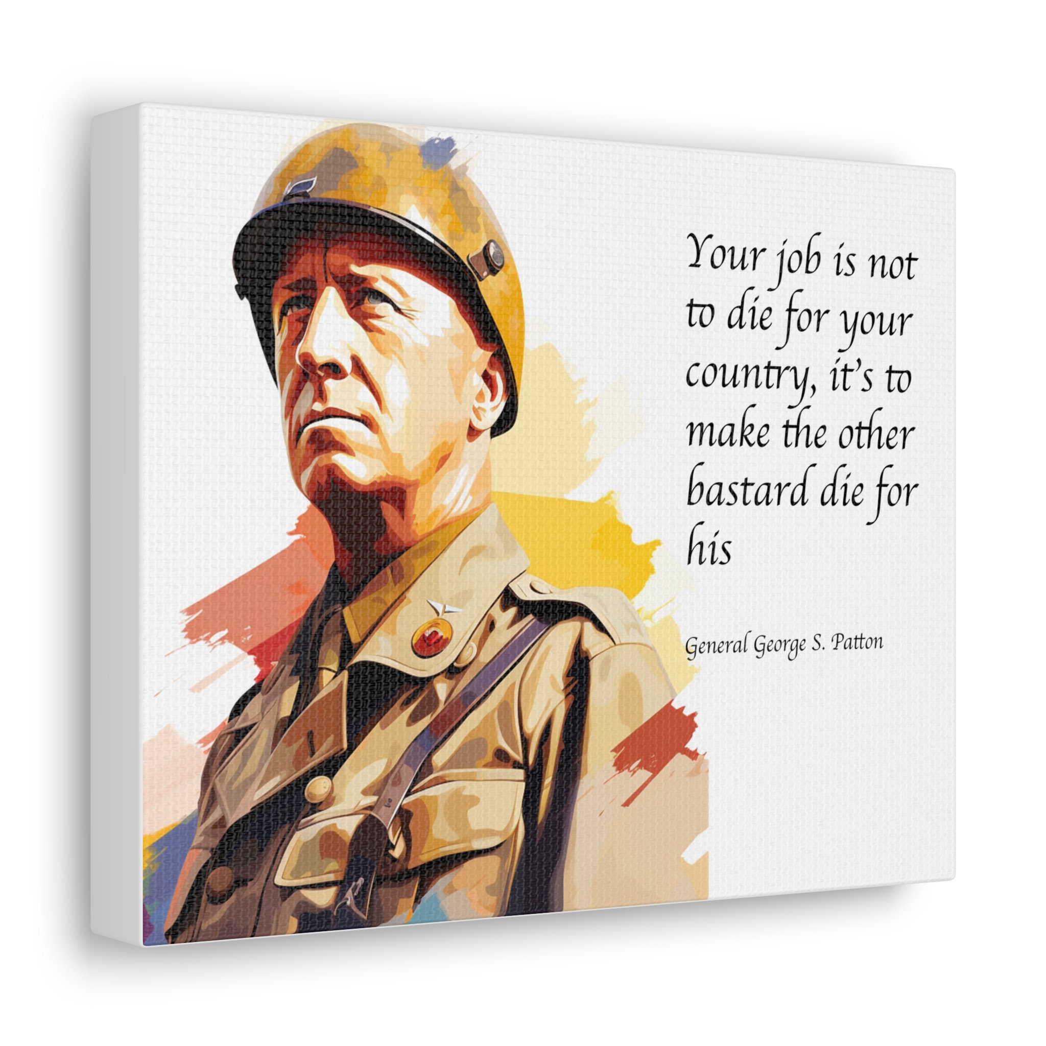 General George S. Patton Canvas Gallery Wraps - Etsy