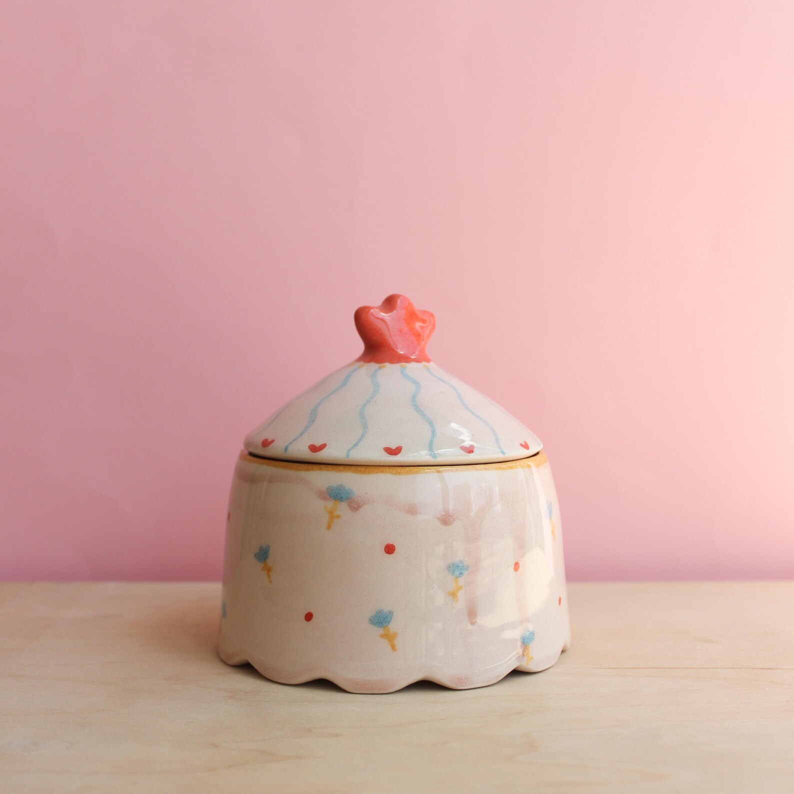 Handmade Jar, Ceramic Jar, Jewelry Jar, Colorful Jar, Lidded Jar - Etsy