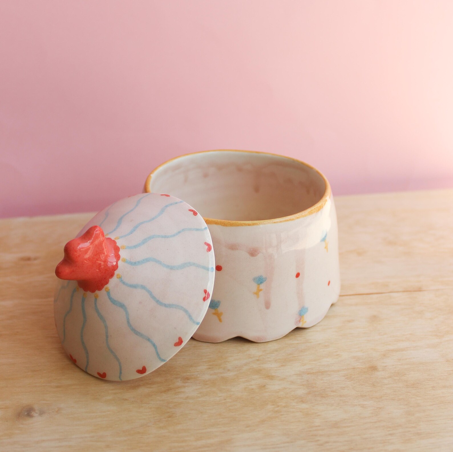 Handmade Jar, Ceramic Jar, Jewelry Jar, Colorful Jar, Lidded Jar - Etsy