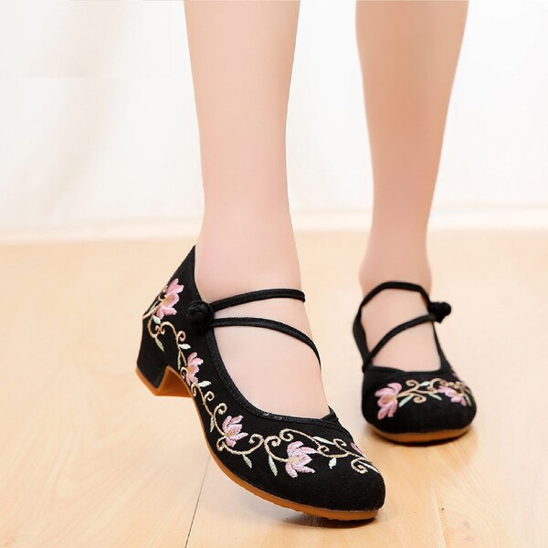 Embroidered Heels - Etsy