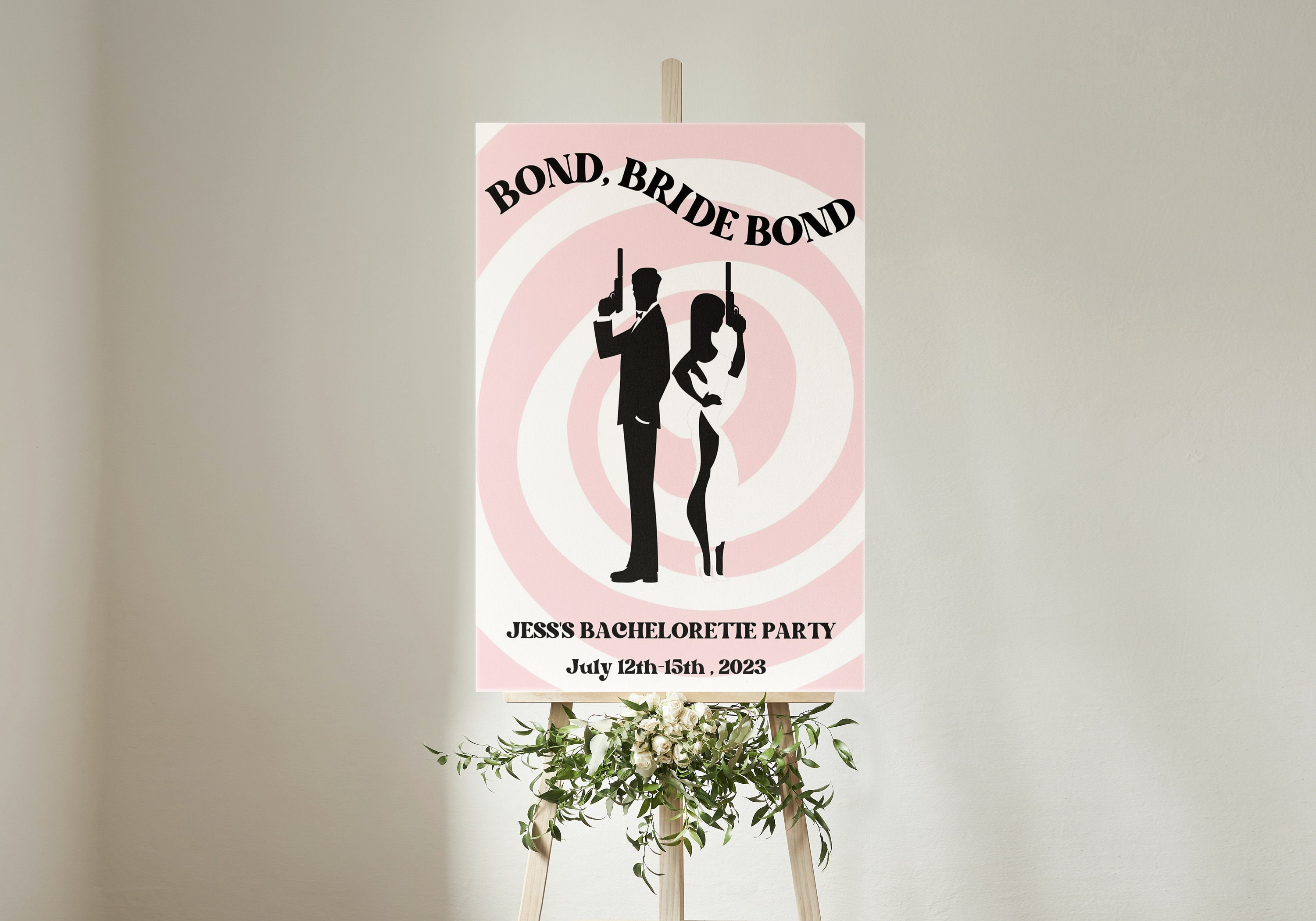 Bond Bride Bond James Bond Inspired Bachelorette Party Sign - Etsy