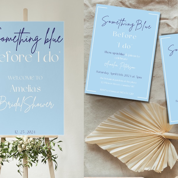 Something Blue Before I Do Wedding Shower Sign - Etsy