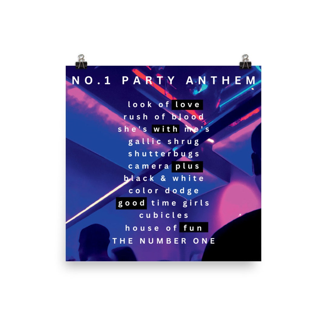 Arctic Monkeys | No.1 Party Anthem Poster | Wall Art | Indie Rock - Etsy