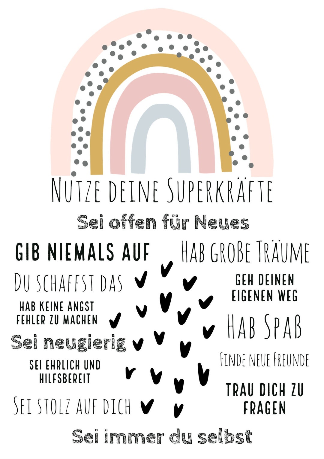 Mutmachposter Kinder - A4 / A3 - Etsy.de