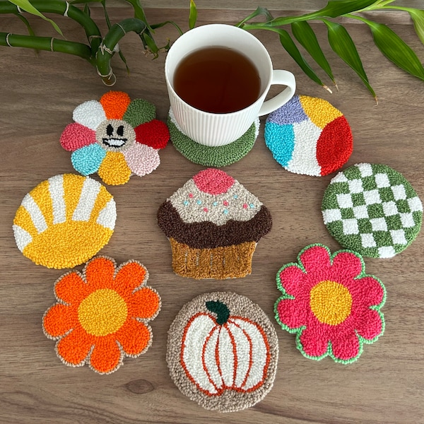 Punch Needle Coaster - Etsy