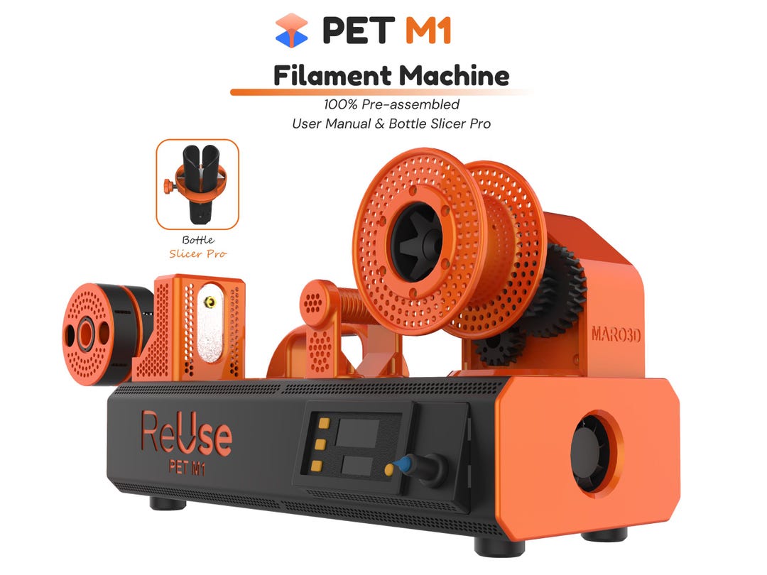 Máquina extrusora de filamentos PET M1: recicla botellas de plástico ...