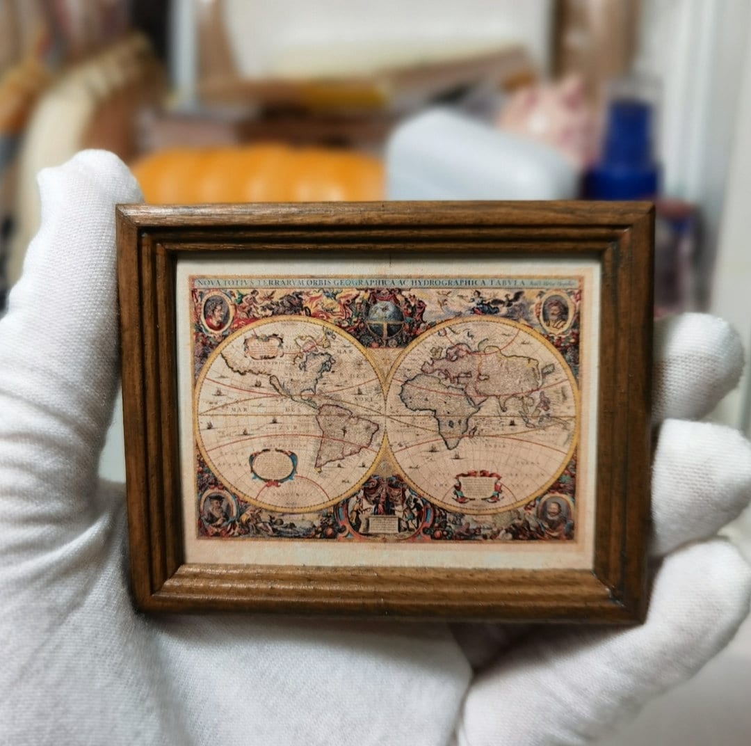 Mini Paintingvintage Map Serieshandmade Vintage Photo Frames, Miniature ...