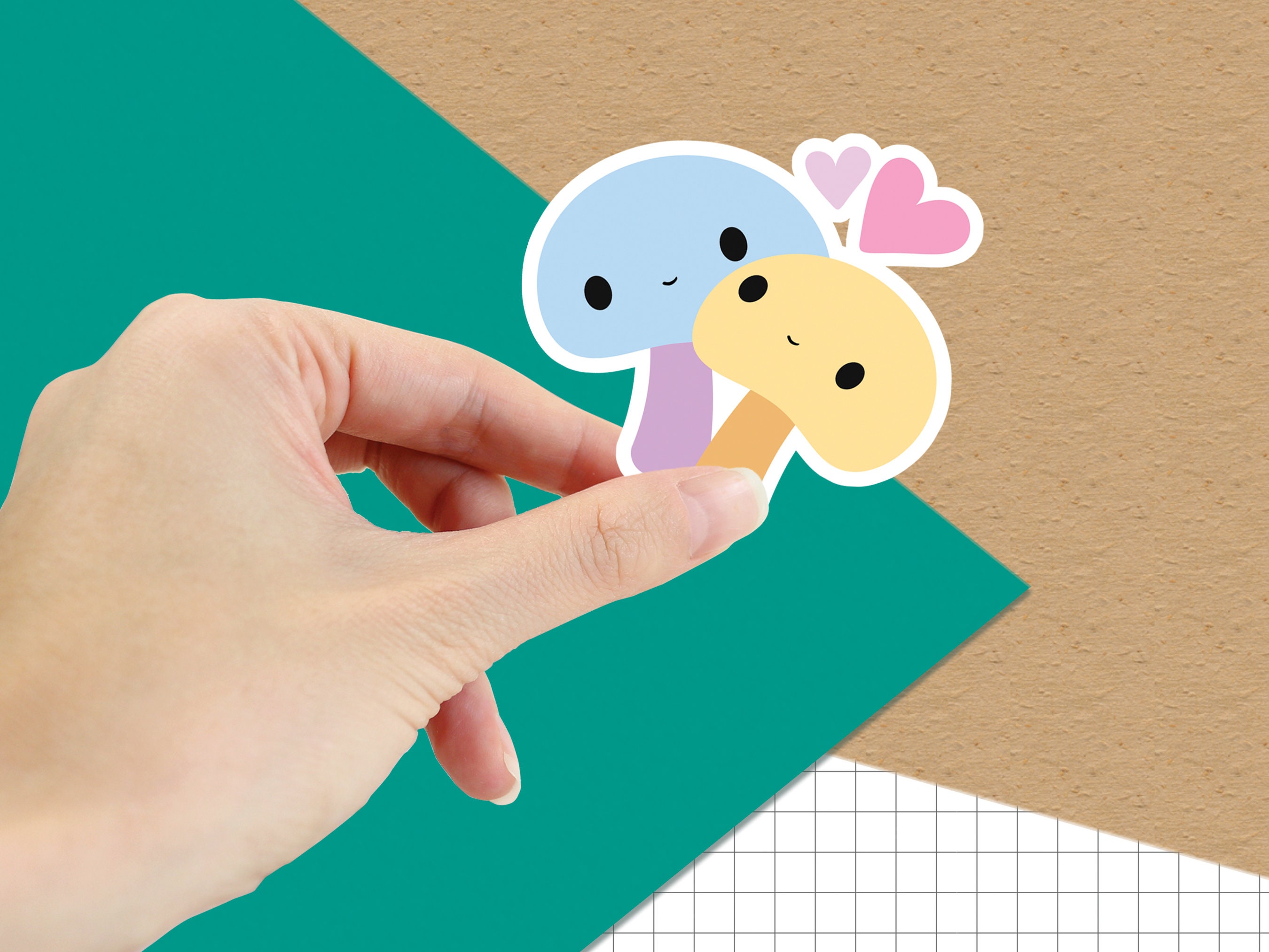 Digital Printable Stickers / Clip Art Set - Cute Mushrooms - PNG ...