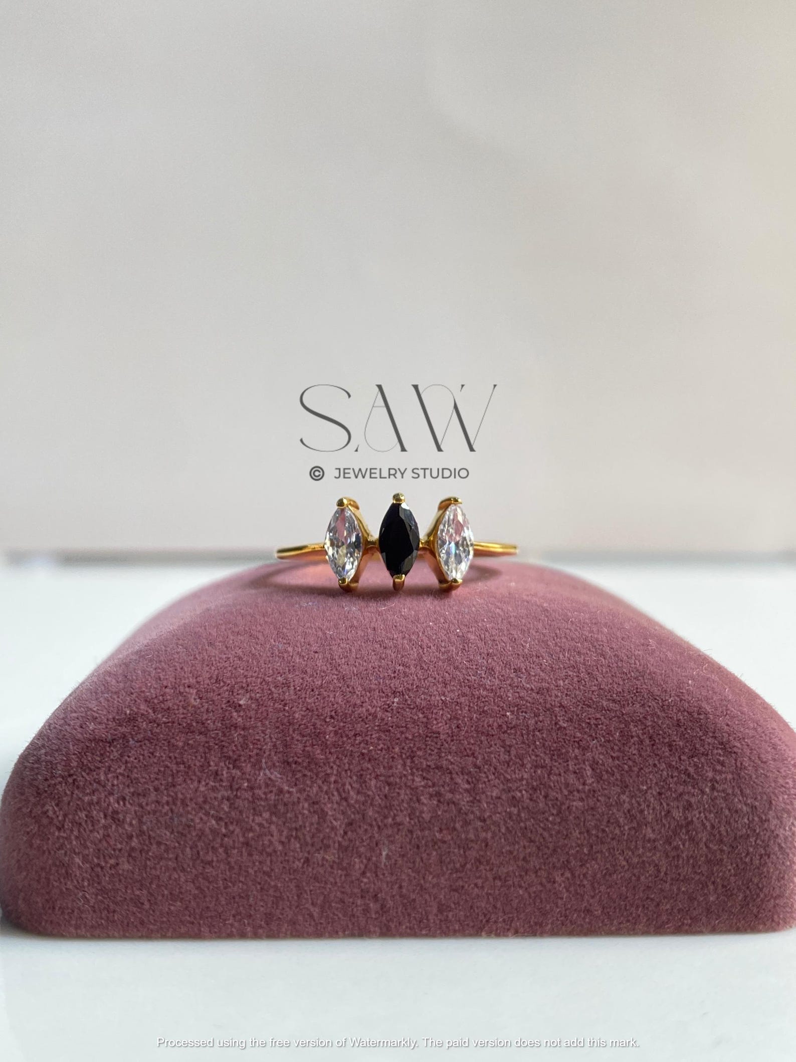 Custom 3 Stone Cluster Ring, Three Stone Family Tree Gemstone Ring ...