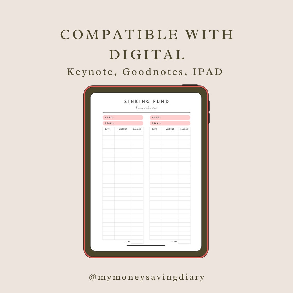 Printable Sinking Funds Tracker | Track Your Saving | Digital Download ...