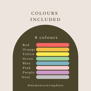 Printable Study Planner (pack of 8 Colours) | Print at Home Study Plan ...