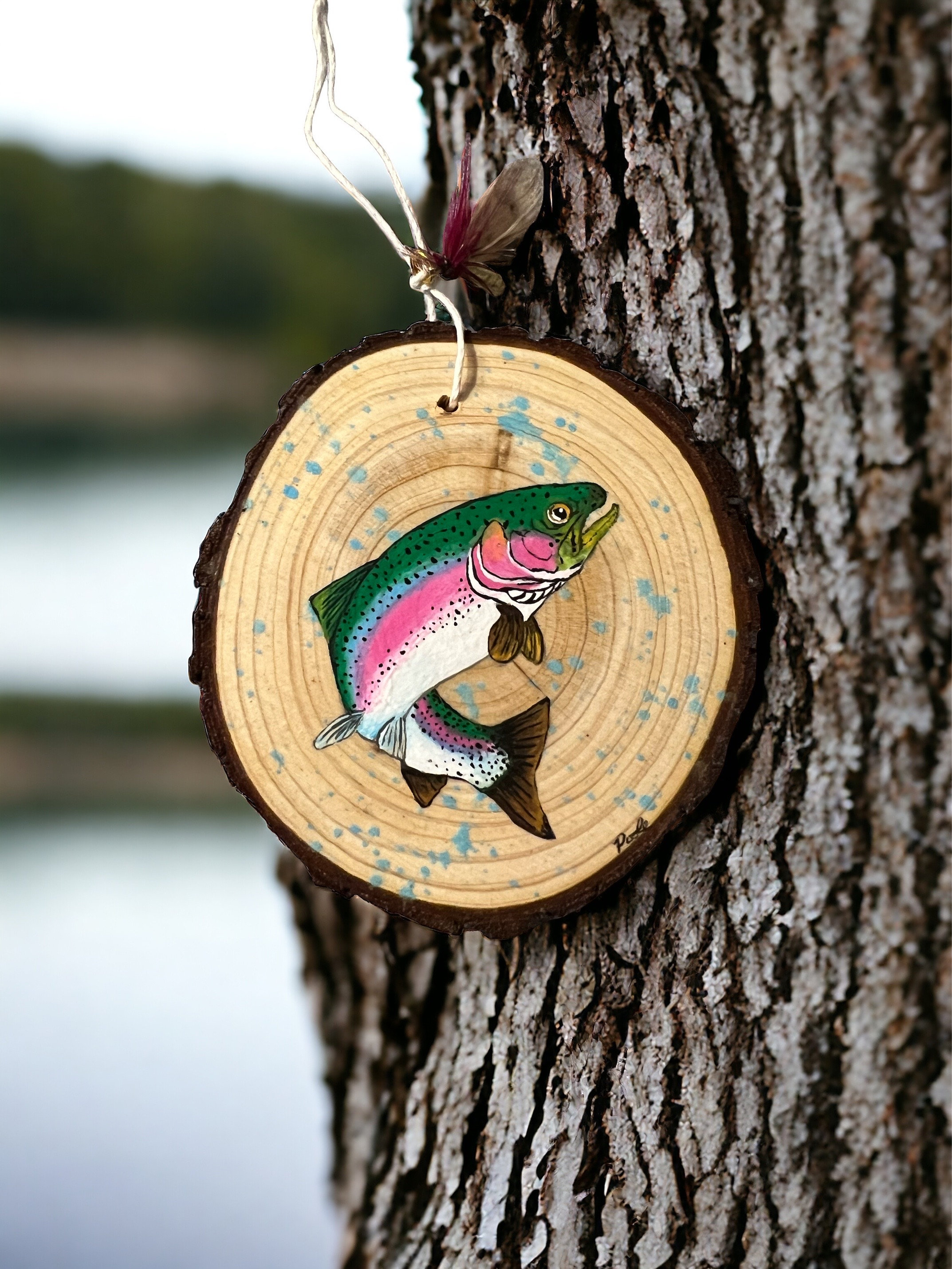 Hand Painted Rainbow Trout Ornament - Etsy