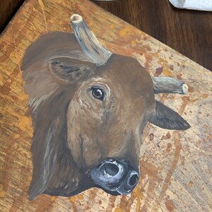 Hand Painted Custom Bull Sign - Etsy