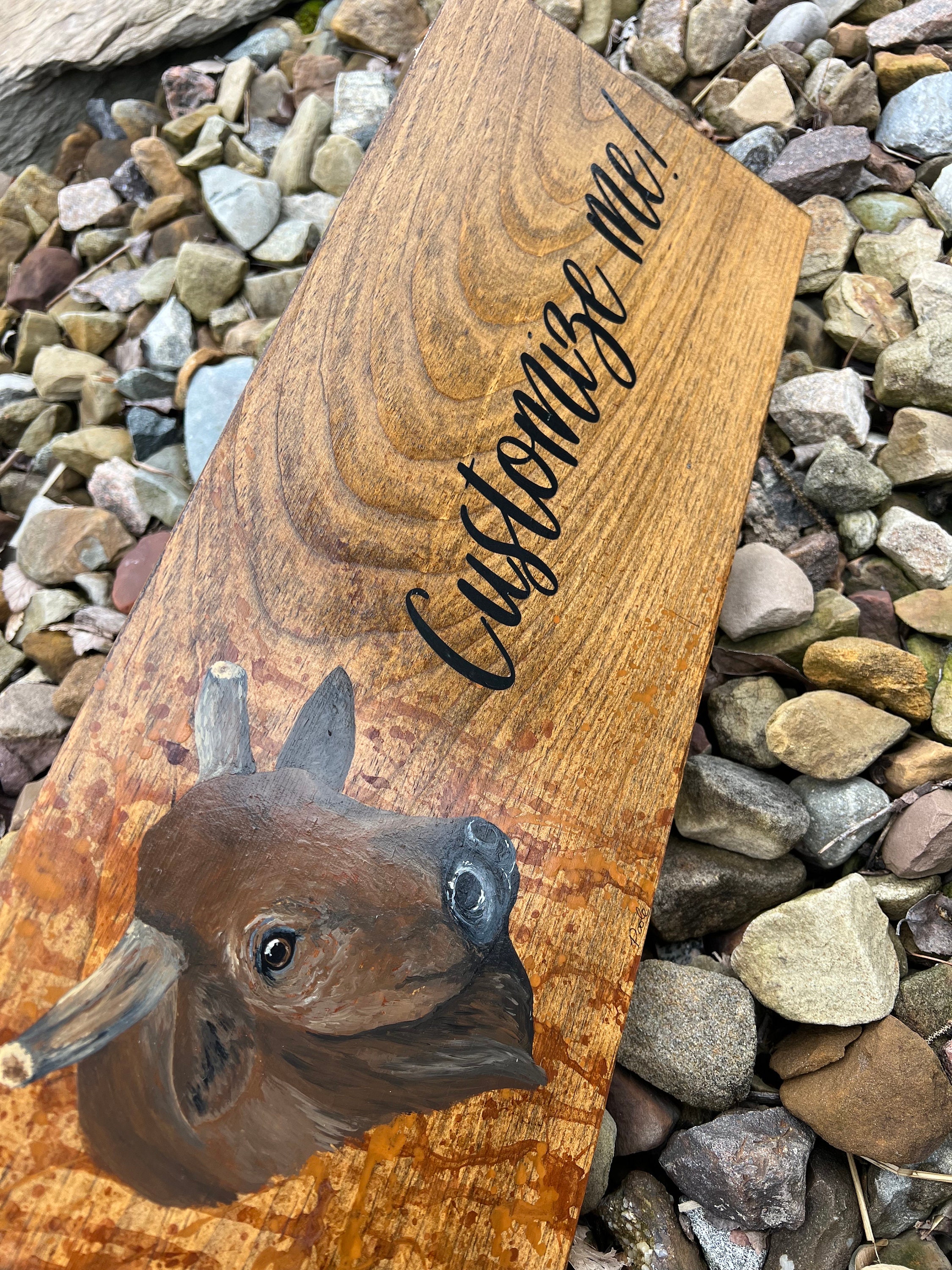 Hand Painted Custom Bull Sign - Etsy