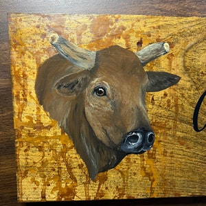 Hand Painted Custom Bull Sign - Etsy