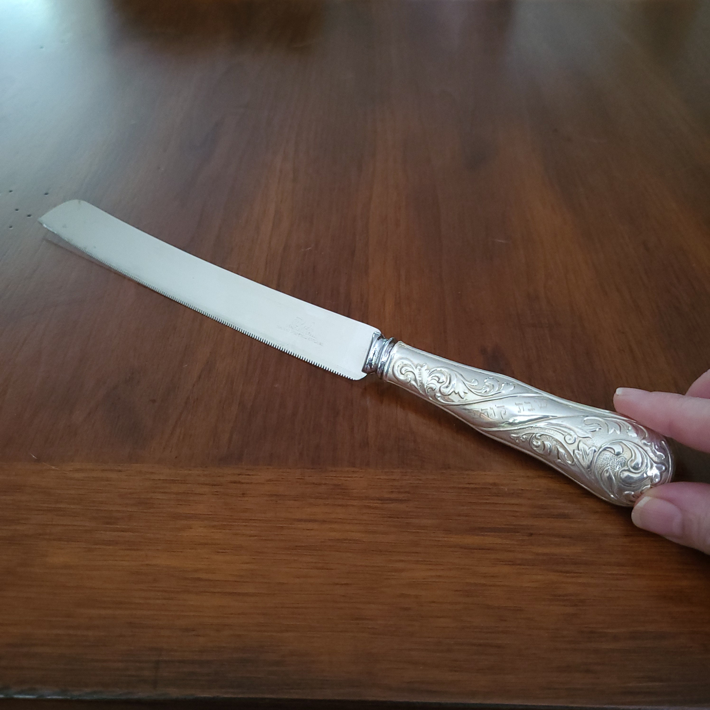 RARE, Challah Bread Knife, STERLING Silver, Jewish Family Shabbat Table ...