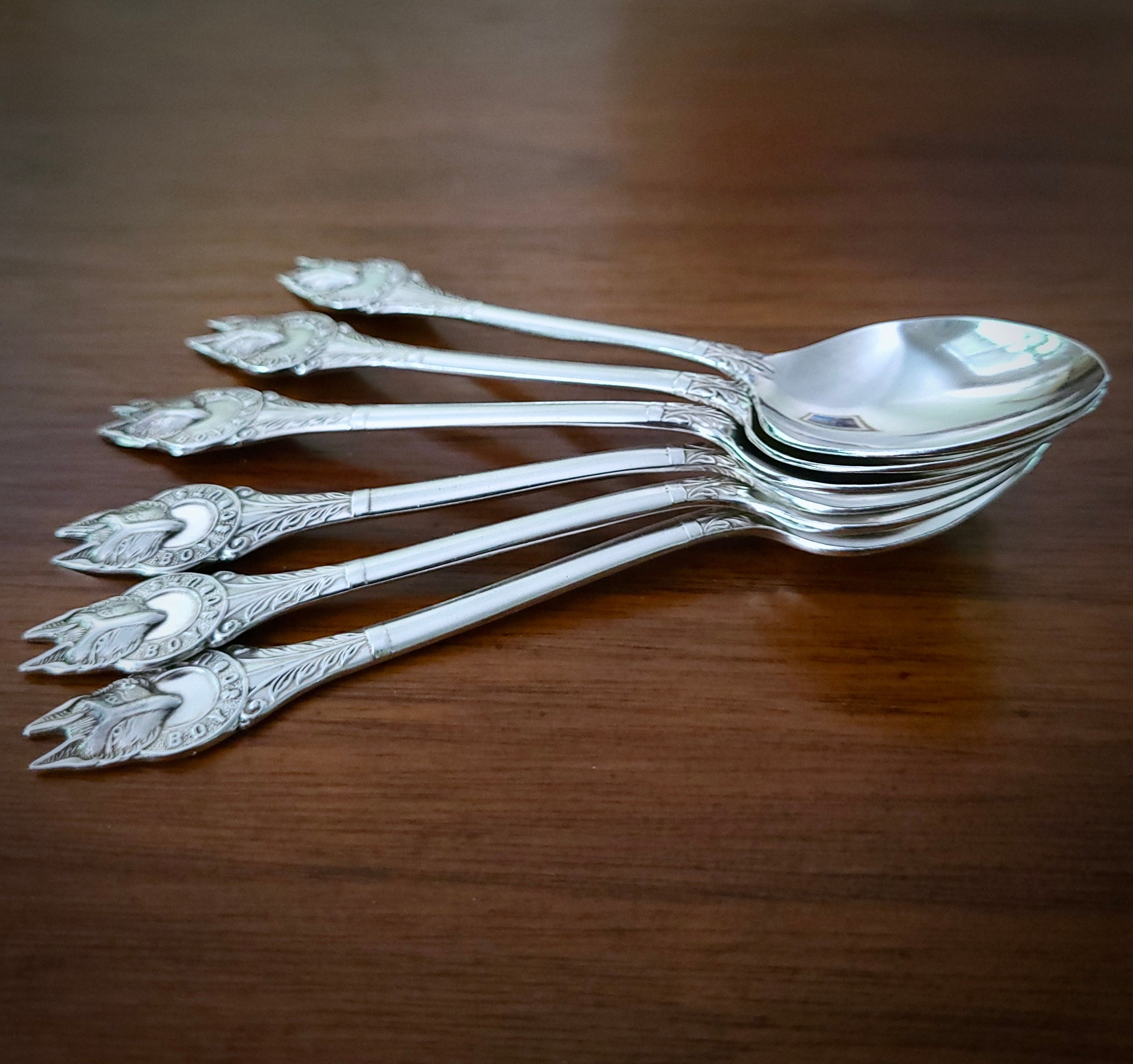 Boyscouts, 6 Boy Scout Spoons, Baden Powell, RARITY, Half Spoons ...