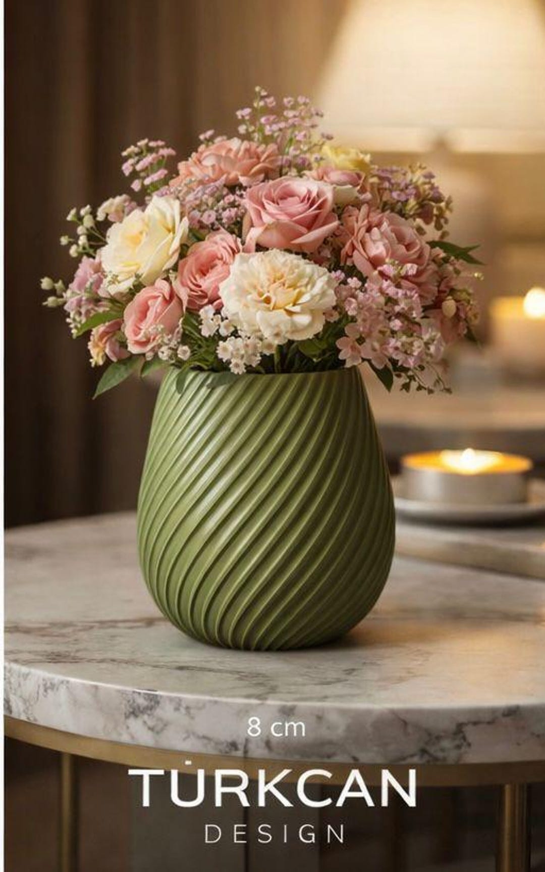 TÜRKCAN DESİGN L Modern PLA 3D Spiral Bloom Mini Vase - Etsy
