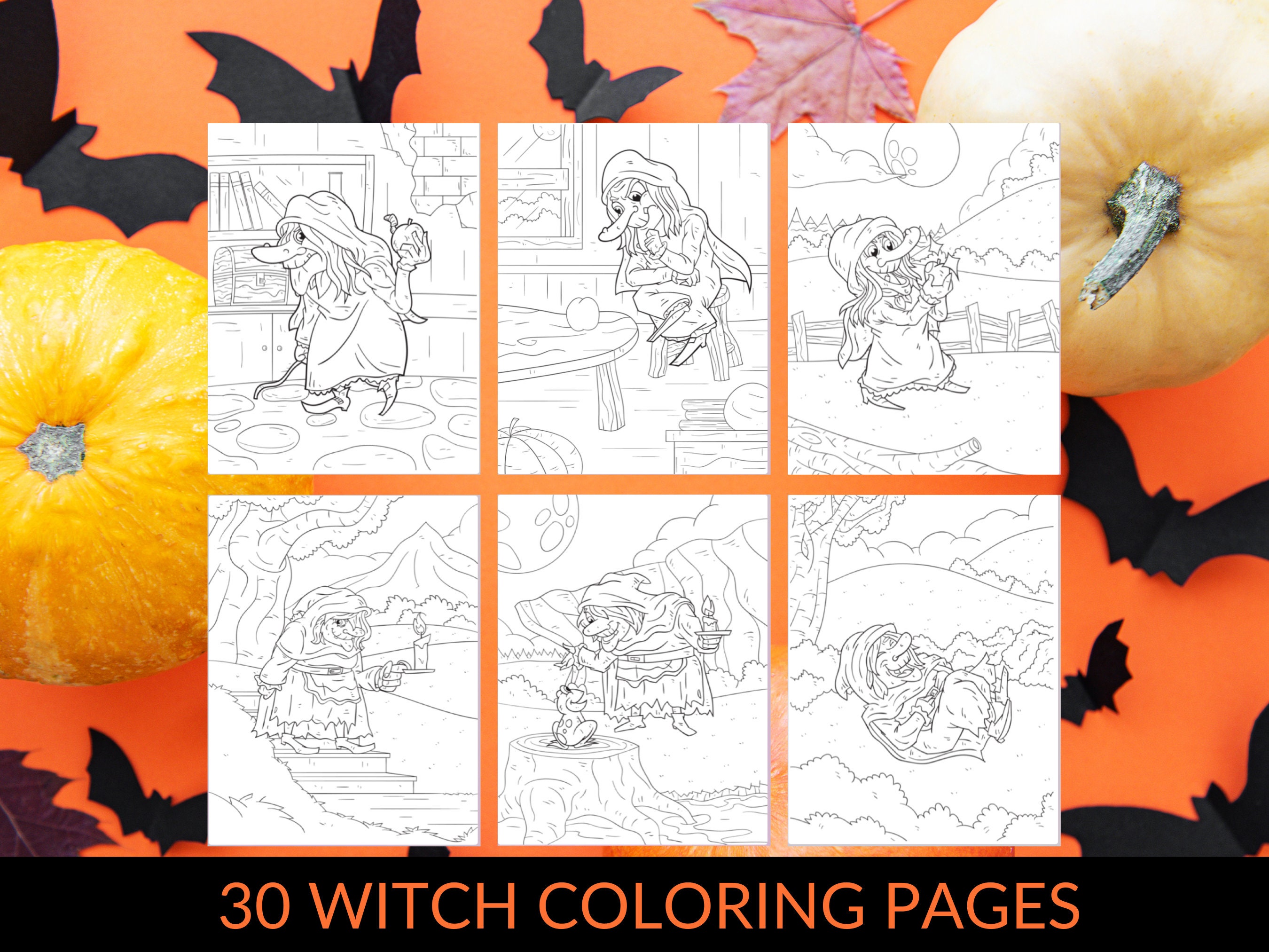 Witch Coloring Pages Halloween Coloring Pages for Kids Halloween ...