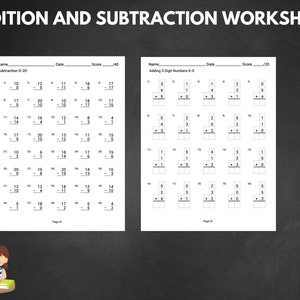 Math Practice Worksheets for Grade 1, Addition and Subtraction ...