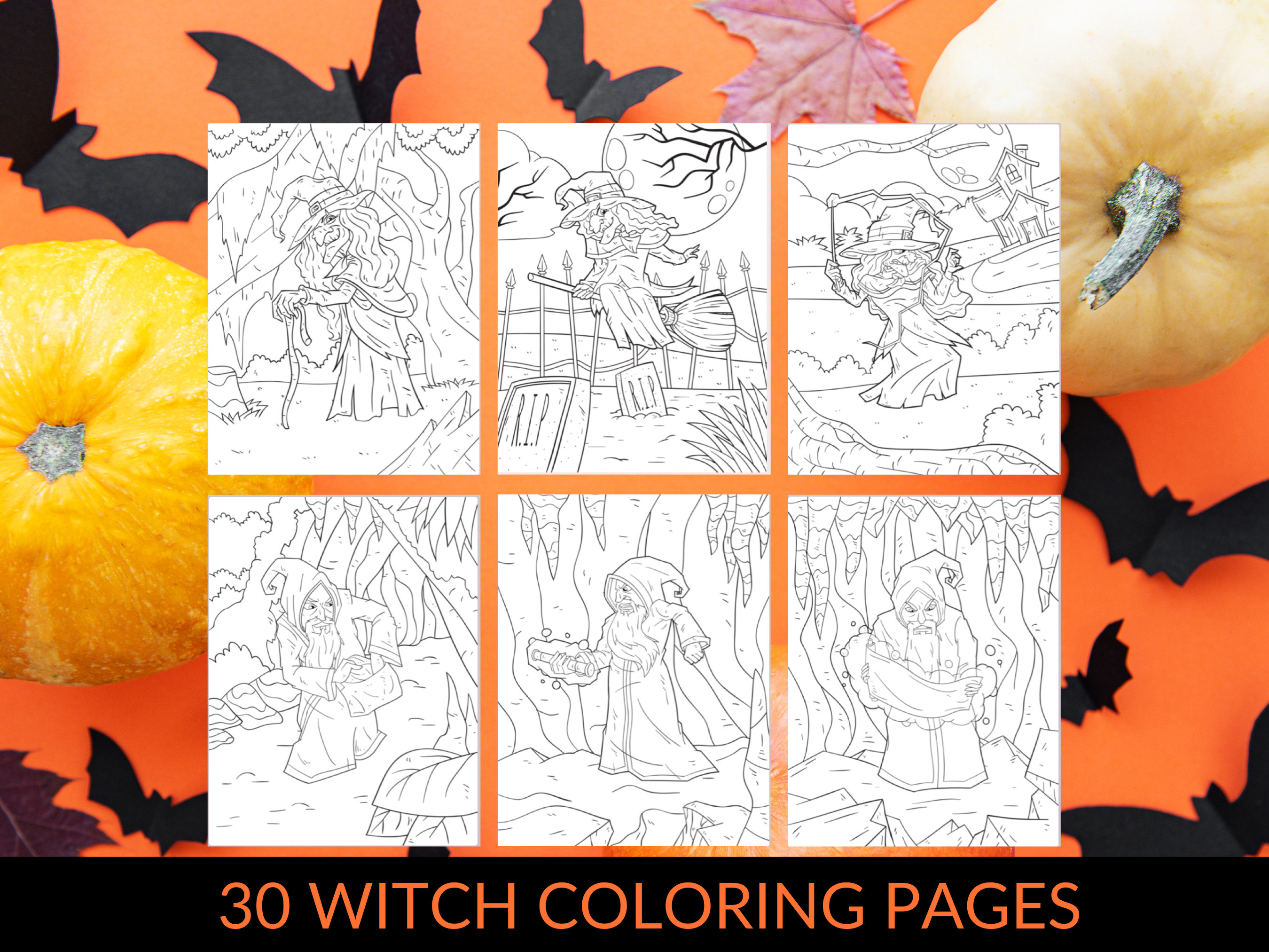 Witch Coloring Pages Halloween Coloring Pages for Kids Halloween ...