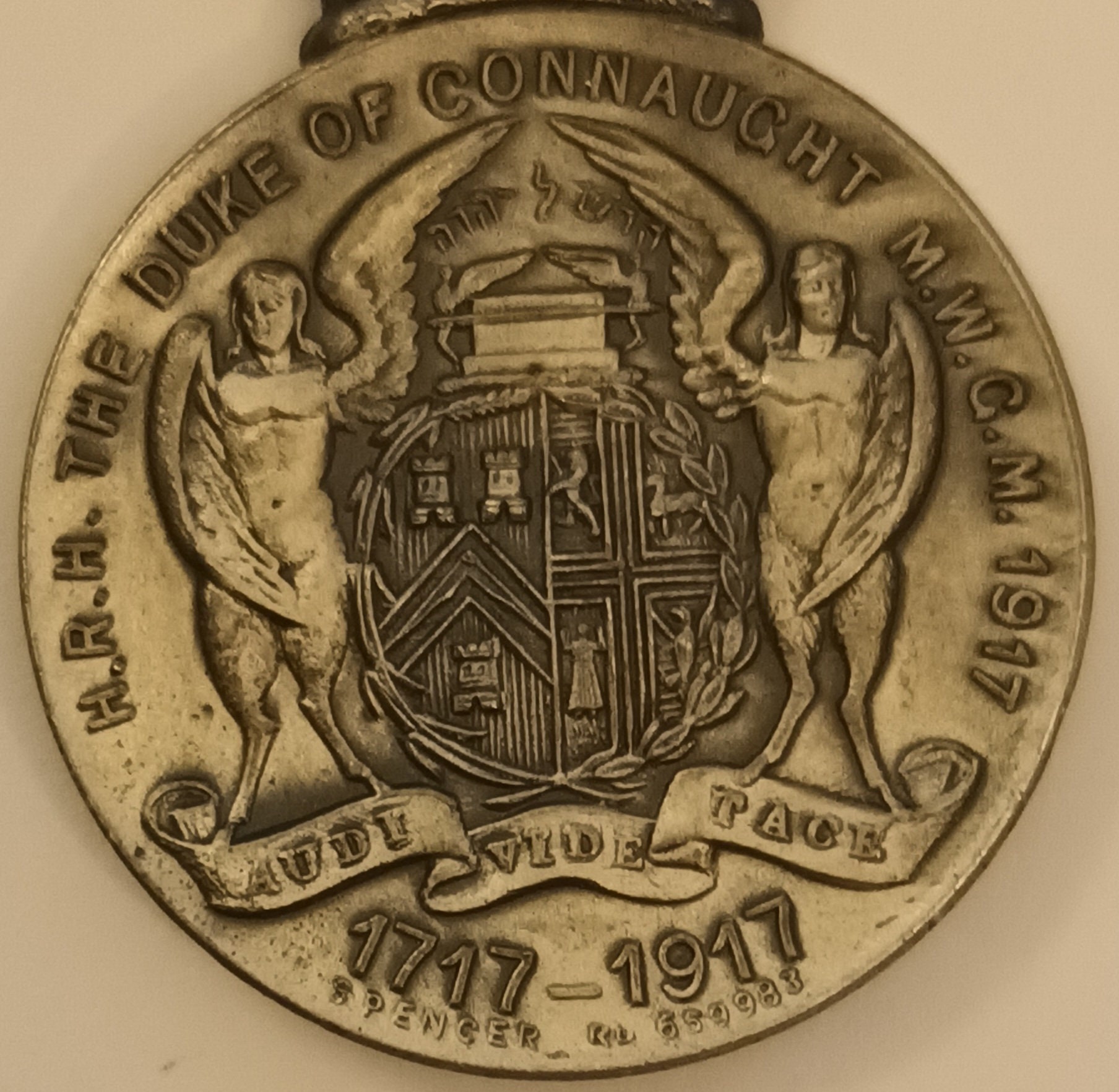 Masonic HRH Duke of Connaught MWGM 1717-1917 Medal silver - Etsy