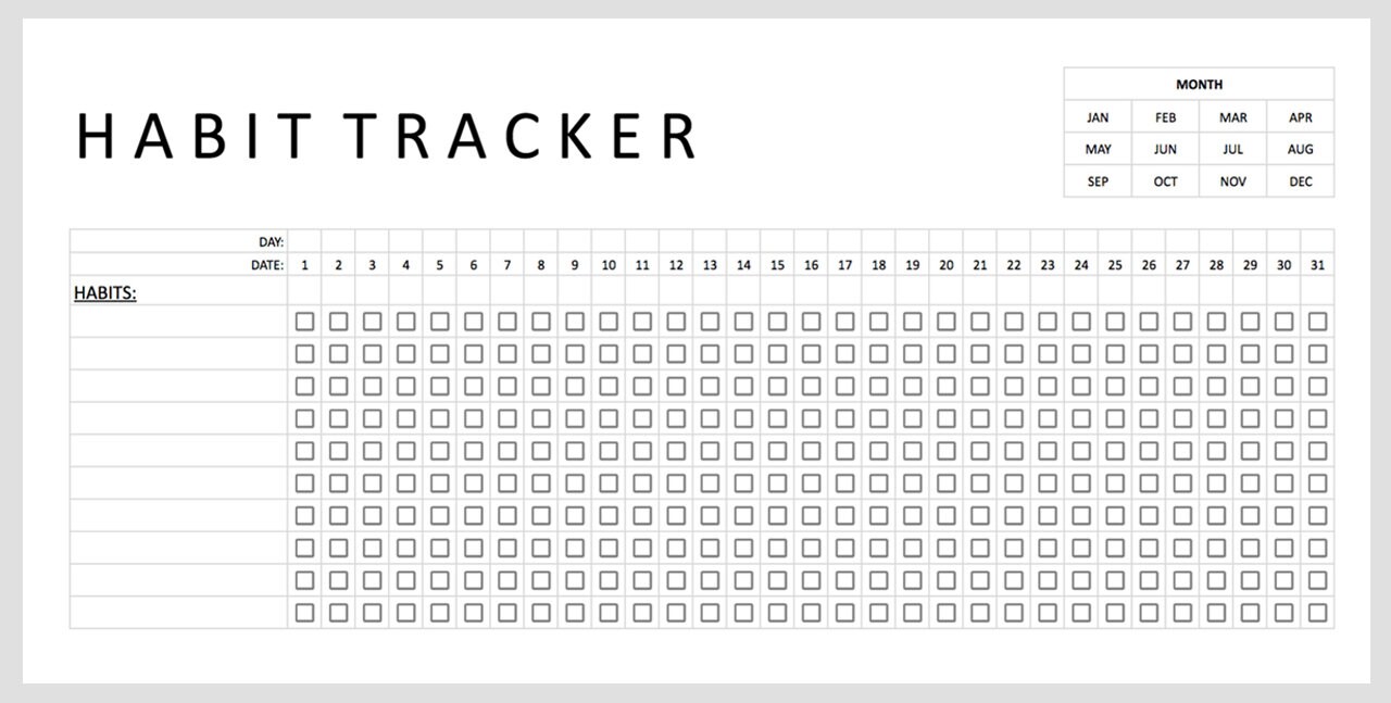Healthy Habit Tracker Track Your Daily Habits to Do List - Etsy