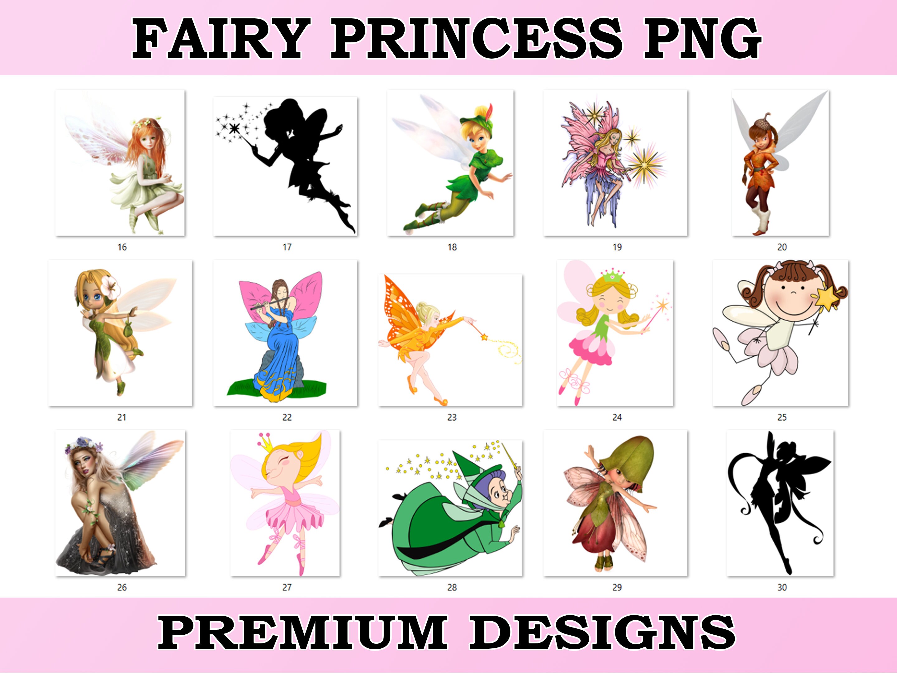 60 Fairy Princess PNG Fairy Clipart PNG Fairy PNG Bundle - Etsy Canada