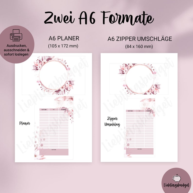 Blank Dashboards Cover Pages + Trackers for Budget Binder PDF Download ...